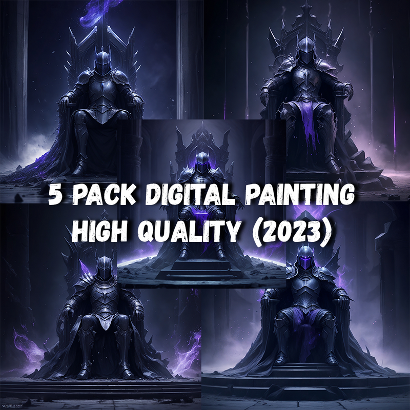 Digital Realistic High Quality Void Knight Paintings - 5 Pack Instant ...